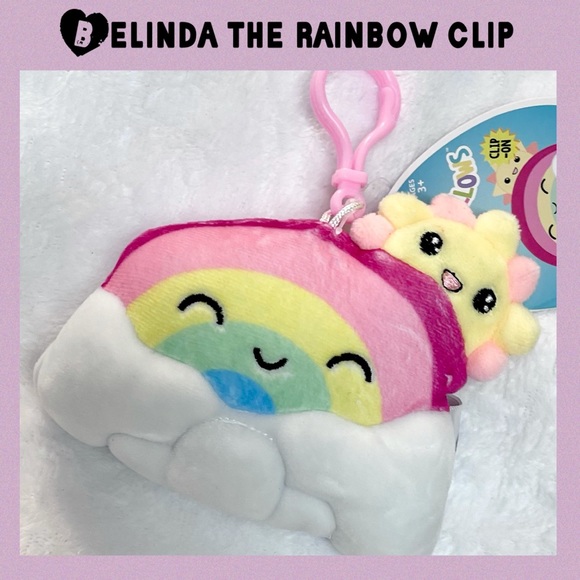 Squishmallows | Accessories | Belinda The Rainbow Squishmallow Clip On ...